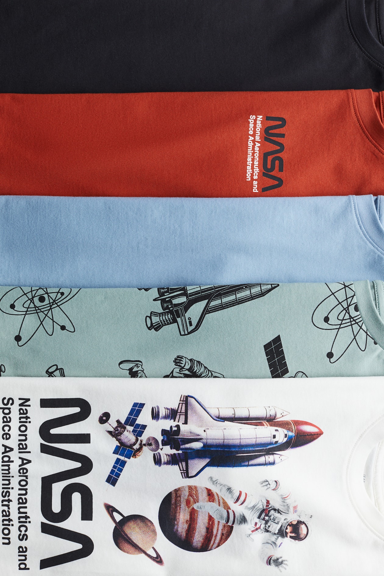 5-pack Jersey T-shirts - White/NASA - Kids | H&M US
