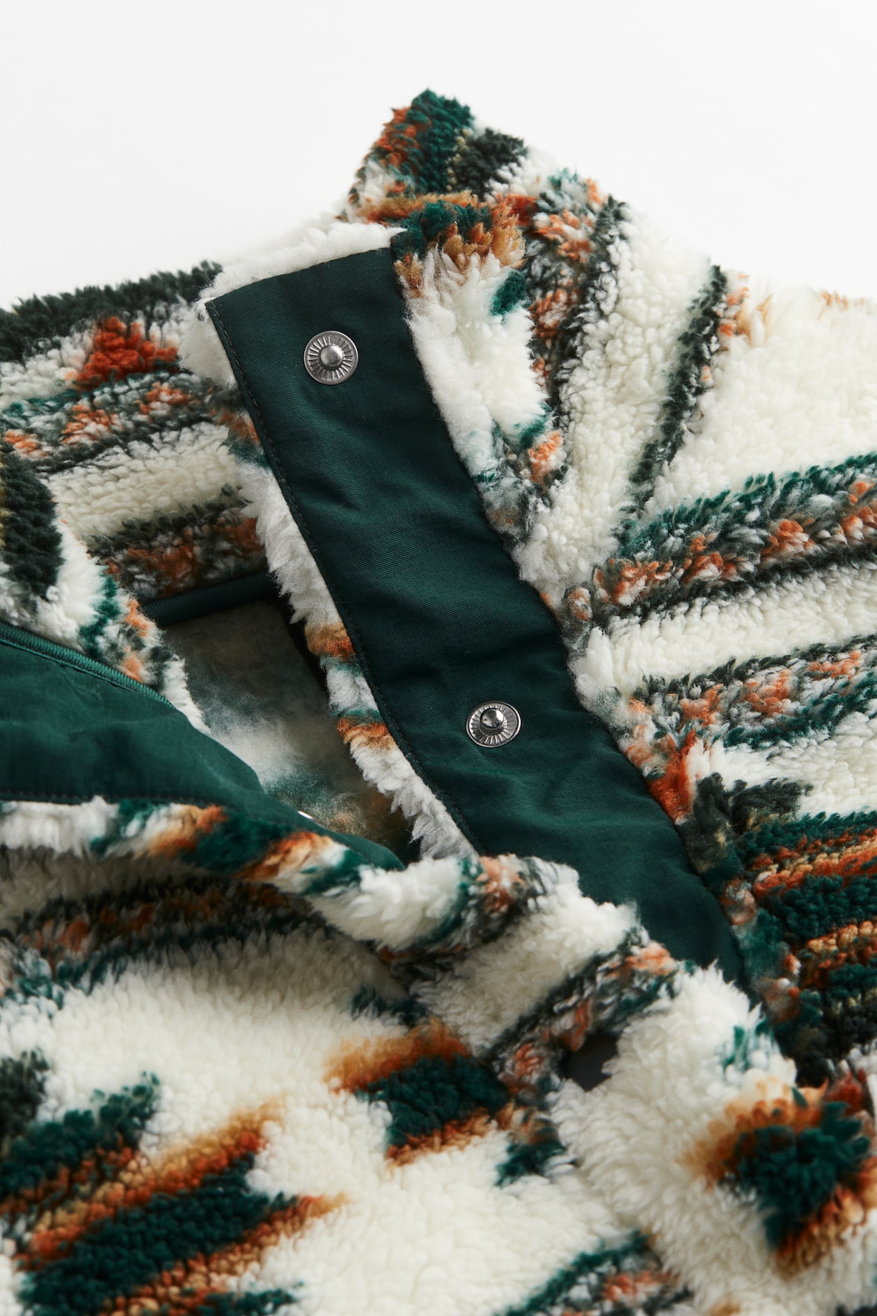 Teddy top - Dark green/Patterned - Ladies | H&M IE