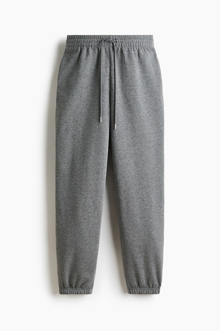 Women's Gray melange Cotton-blend Sweatpants - Basics | H&M CA