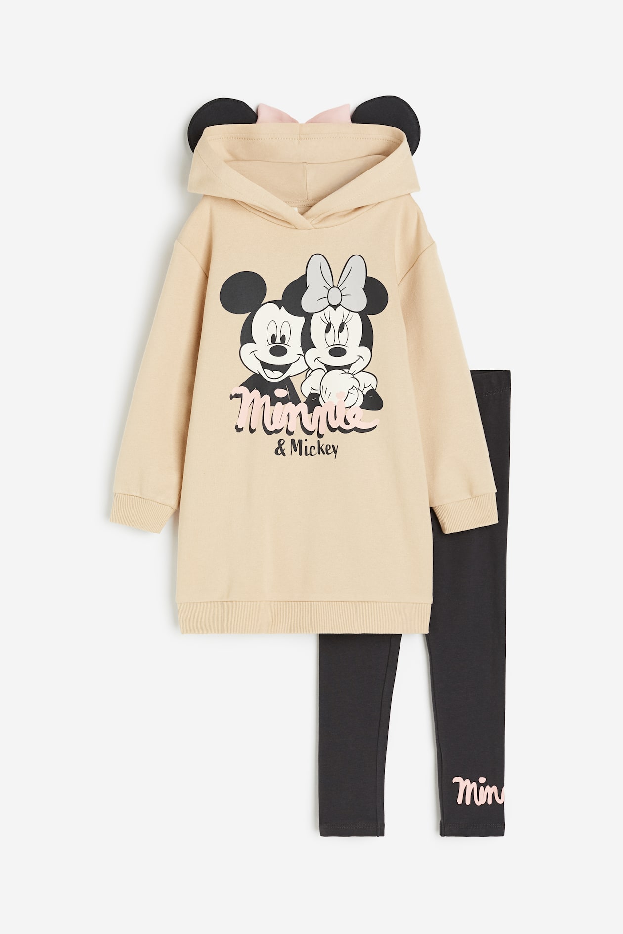 Light beige/Minnie Mouse 2-piece Printed Set for kids | H&M CA