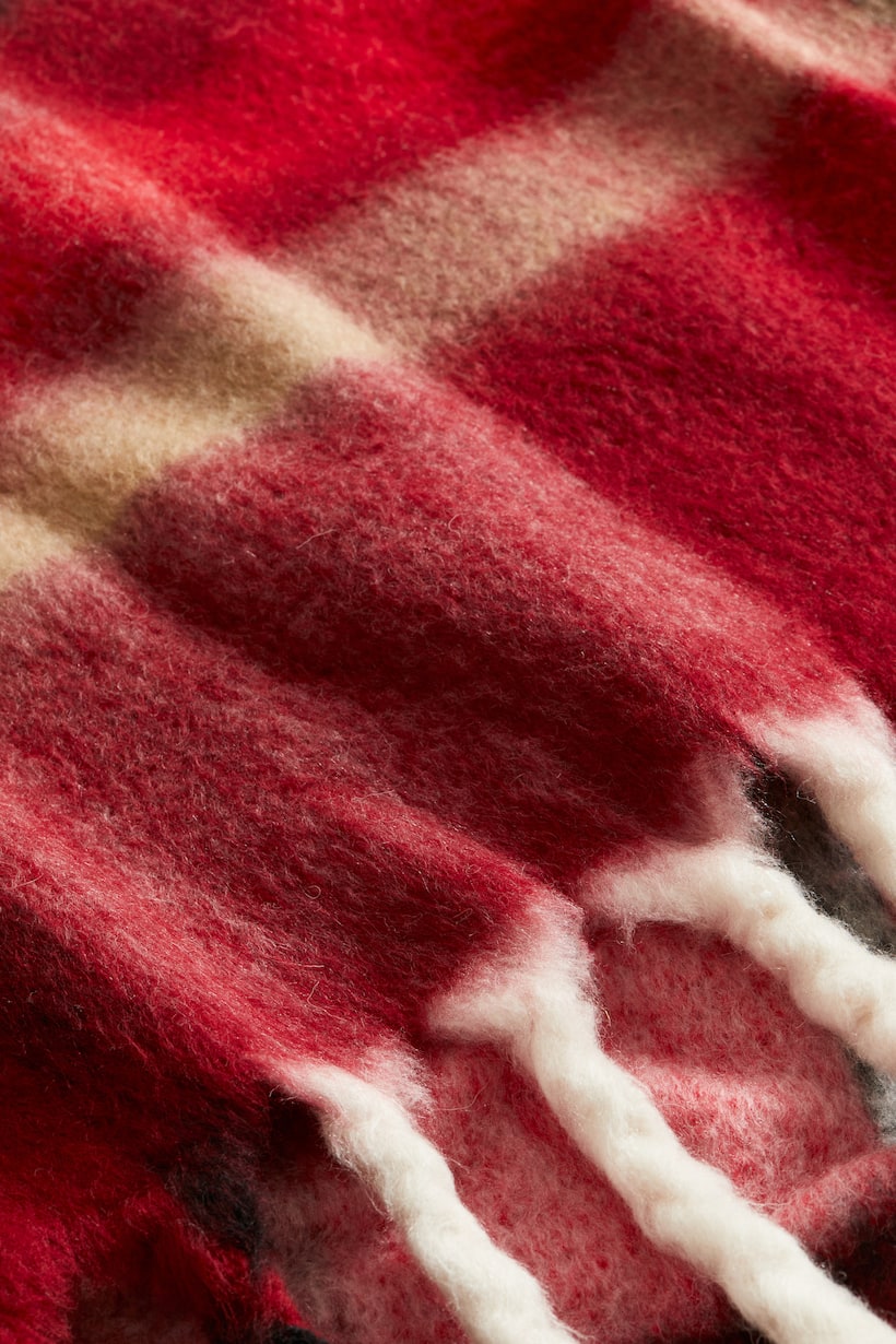 Patterned Throw - Red/plaid - Home All | H&M US