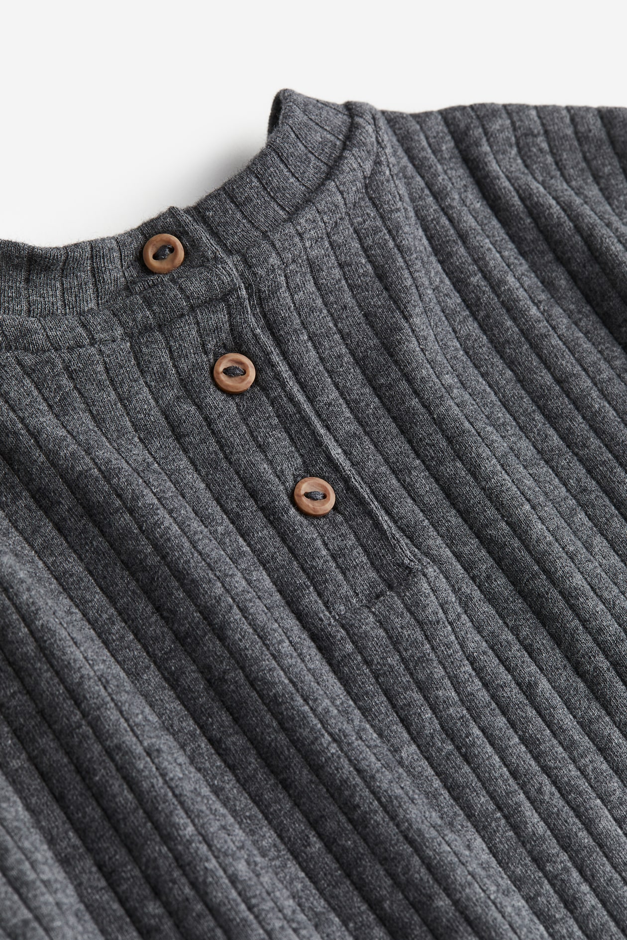 2-piece ribbed jersey set - Dark grey - Kids | H&M GB