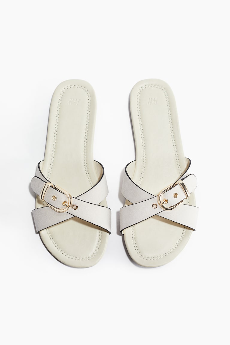Women's Cream Crossover-Strap Sandals | H&M US