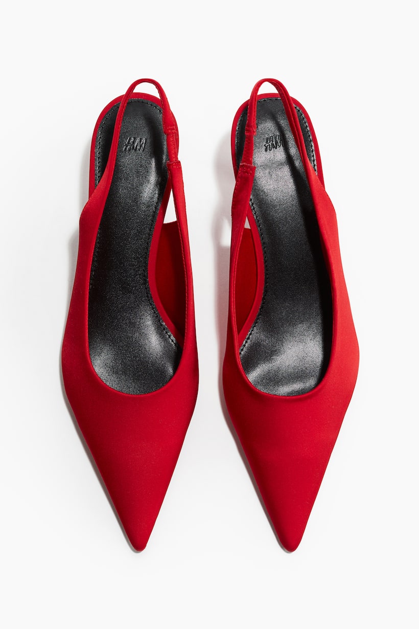 Women's Bright red Pointed Slingbacks | H&M US