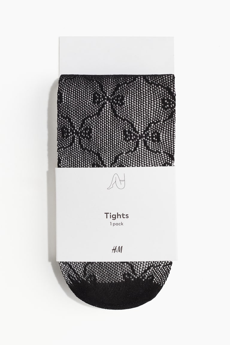 Patterned Fishnet Tights - Black - Ladies | H&M US