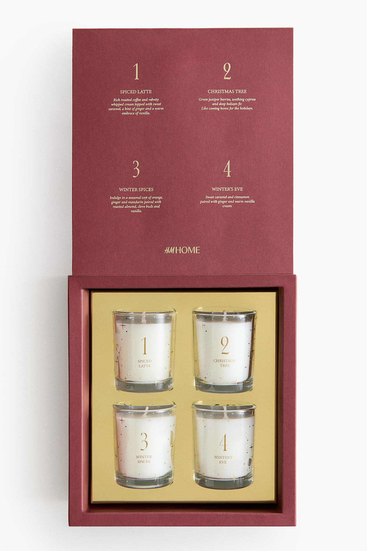 Red Gift-Boxed 4-Pack Scented Candles at H&M Home | H&M CA