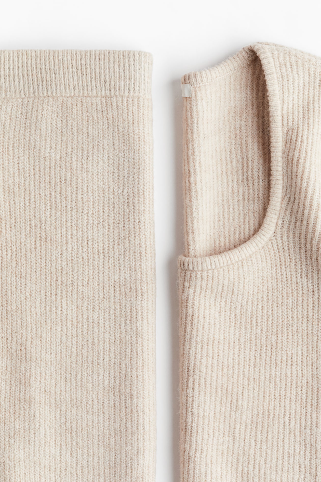 MAMA 2-piece Rib-Knit Set - Light beige - Ladies | H&M CA