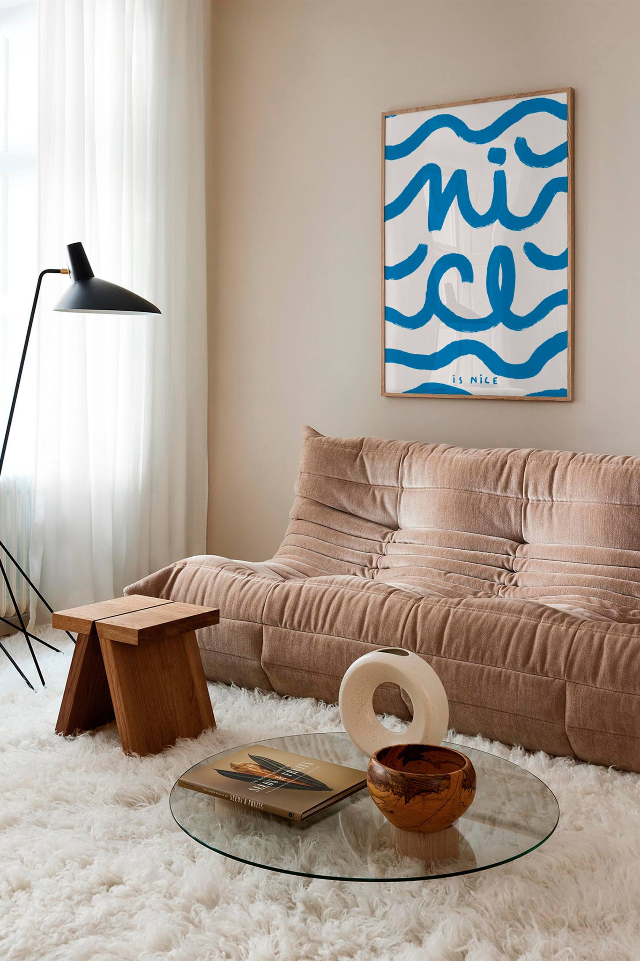 Nice Is Nice Poster - Blauw/wit - Postery - HOME | H&M NL