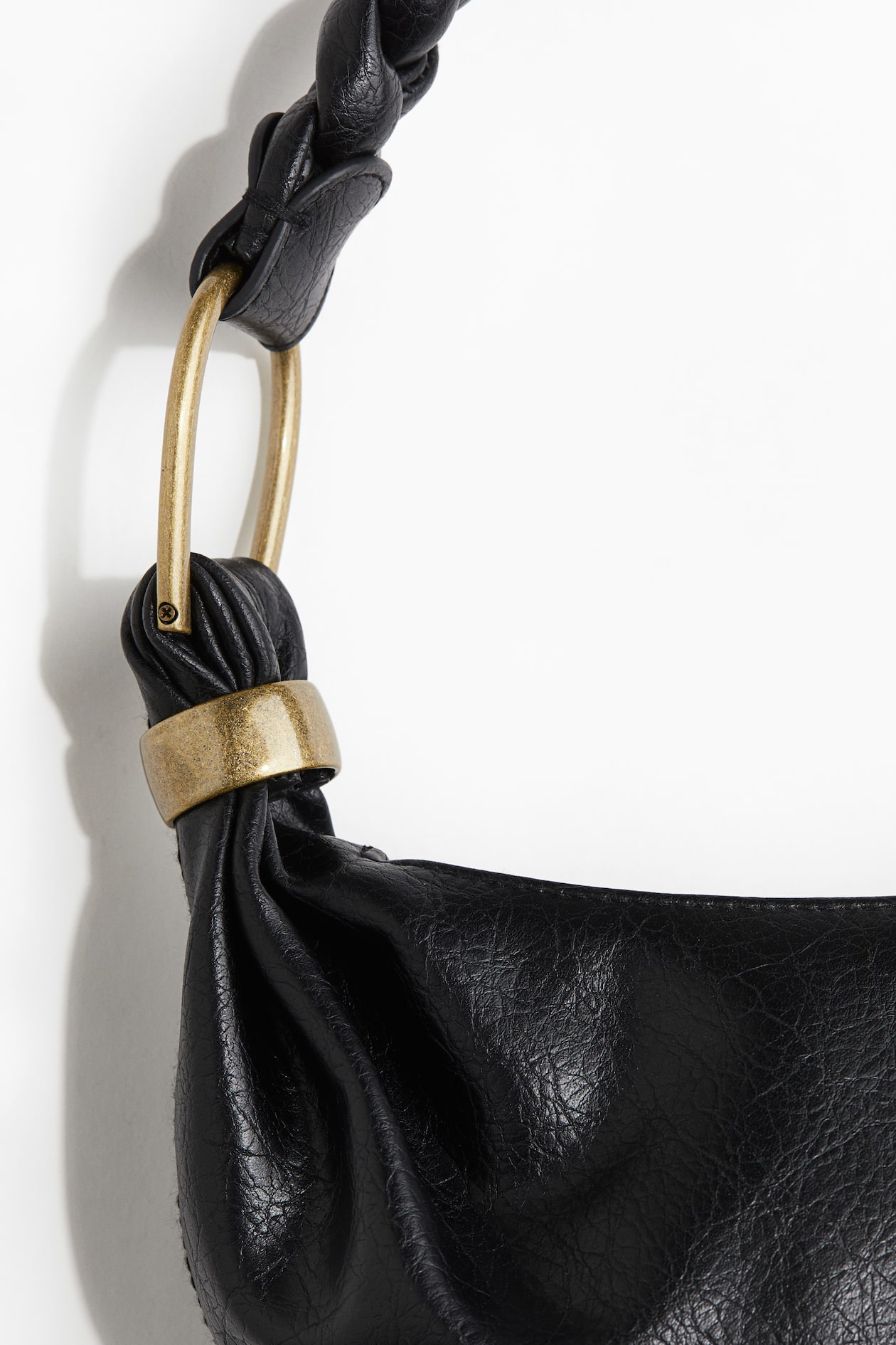 Women's Black Braided-strap shoulder bag | H&M IN