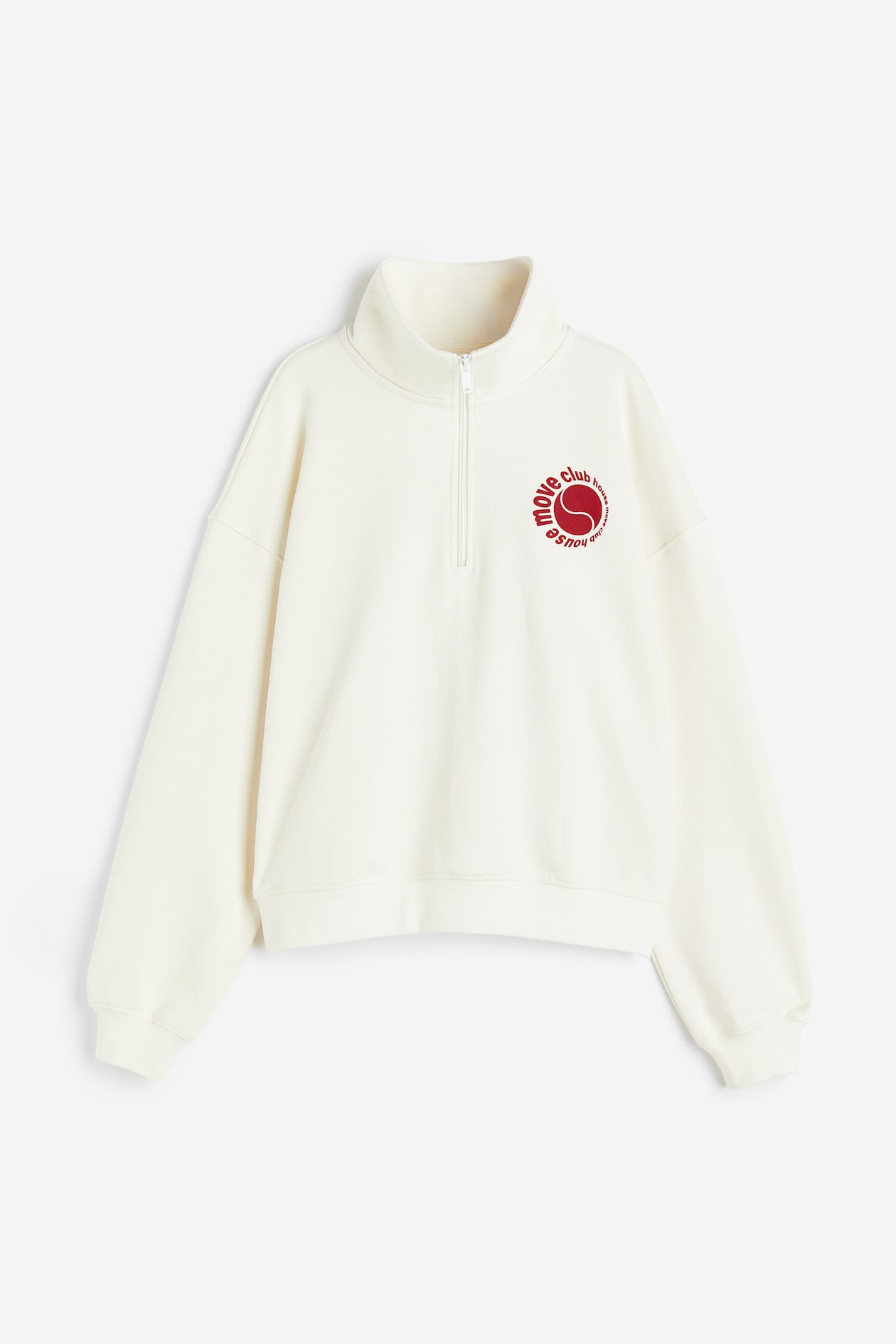 DryMove™ Zip-top sweatshirt - Long sleeve - Regular length - Cream ...