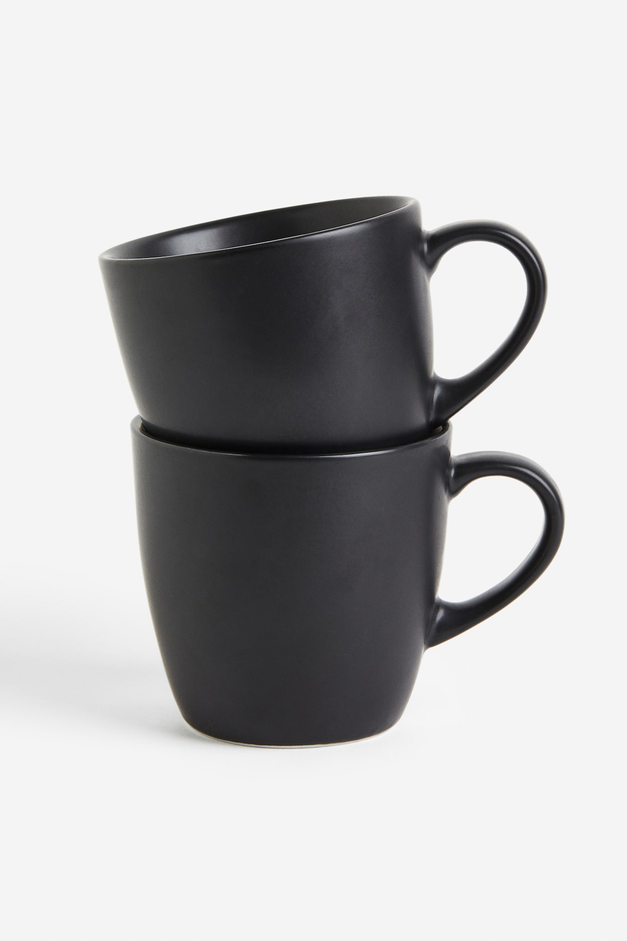 2-pack Porcelain Mugs - Black - Home All | H&M US