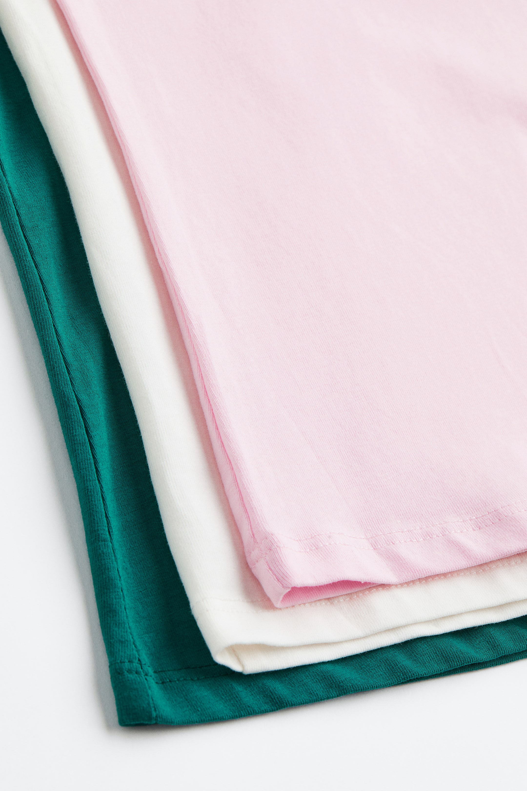 3-pack jersey tops - Dark turquoise/Light pink - Kids | H&M IE