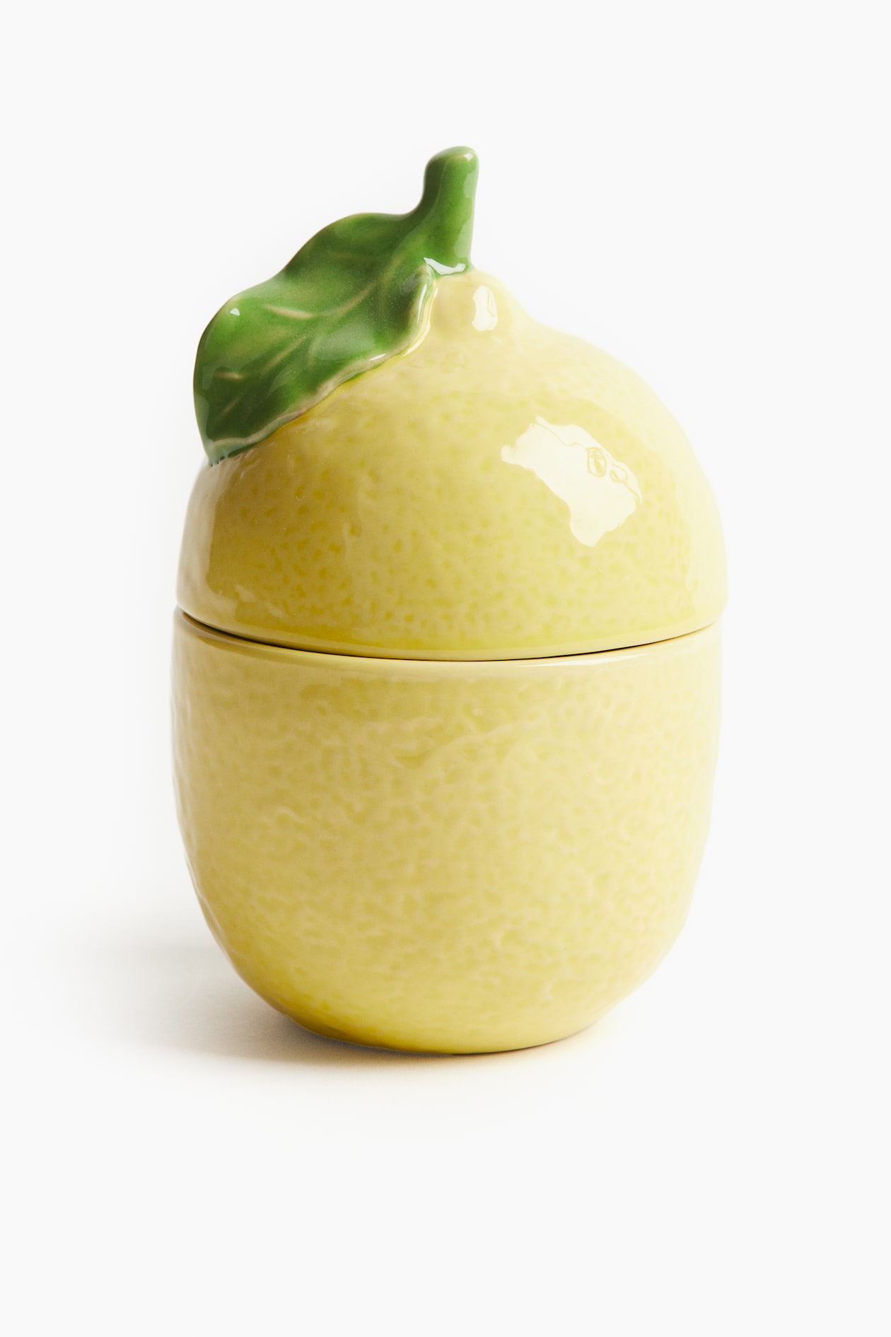Lemon-shaped Stoneware Jar - Yellow - Home All | H&M US