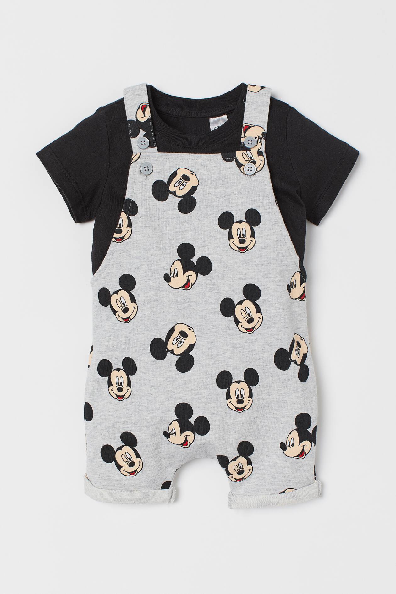 Dvodelni komplet sa aplikacijom - Light grey marl/Mickey Mouse - Kids ...