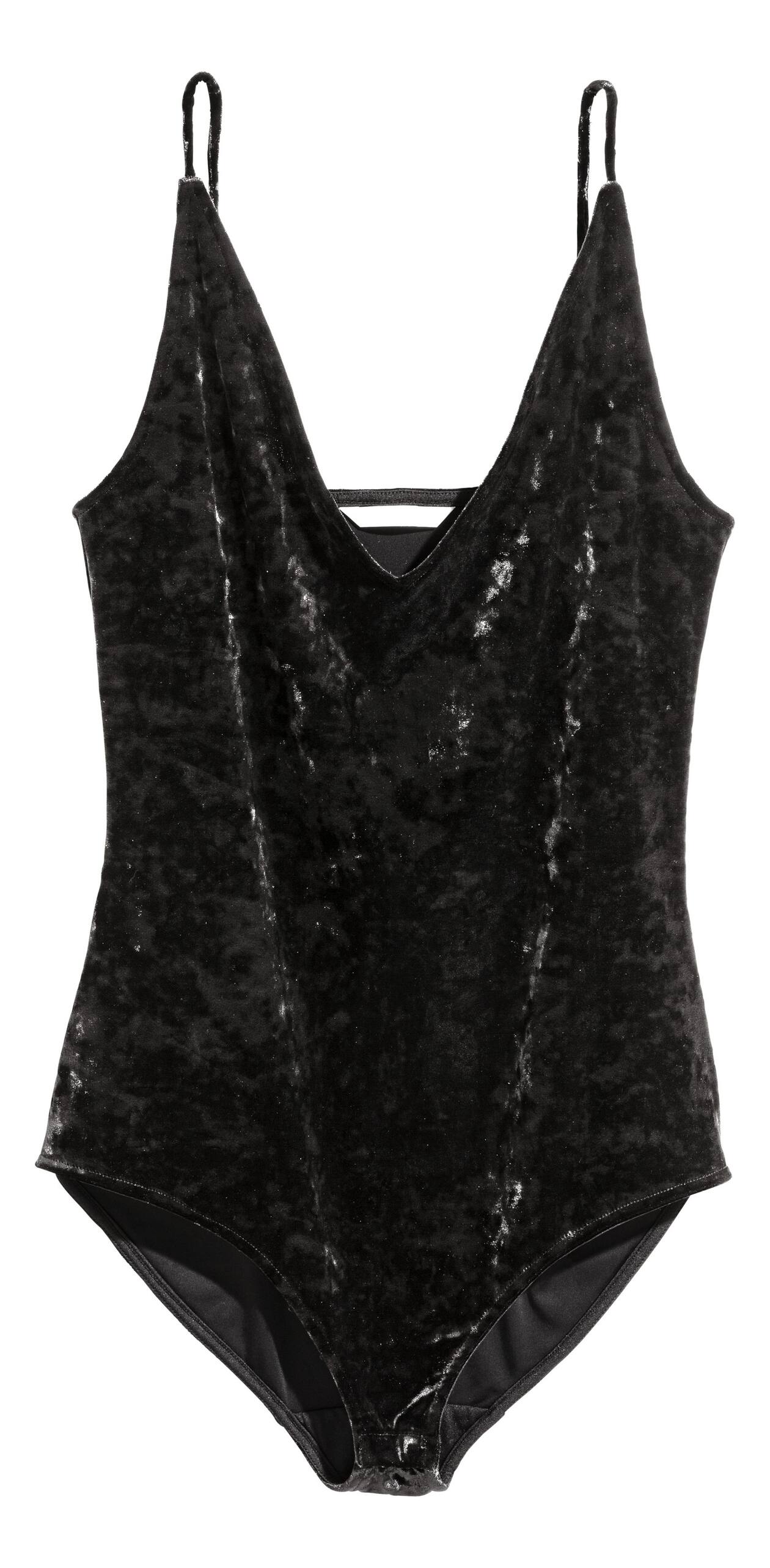 Body i krossad sammet - Svart - DAM | H&M SE