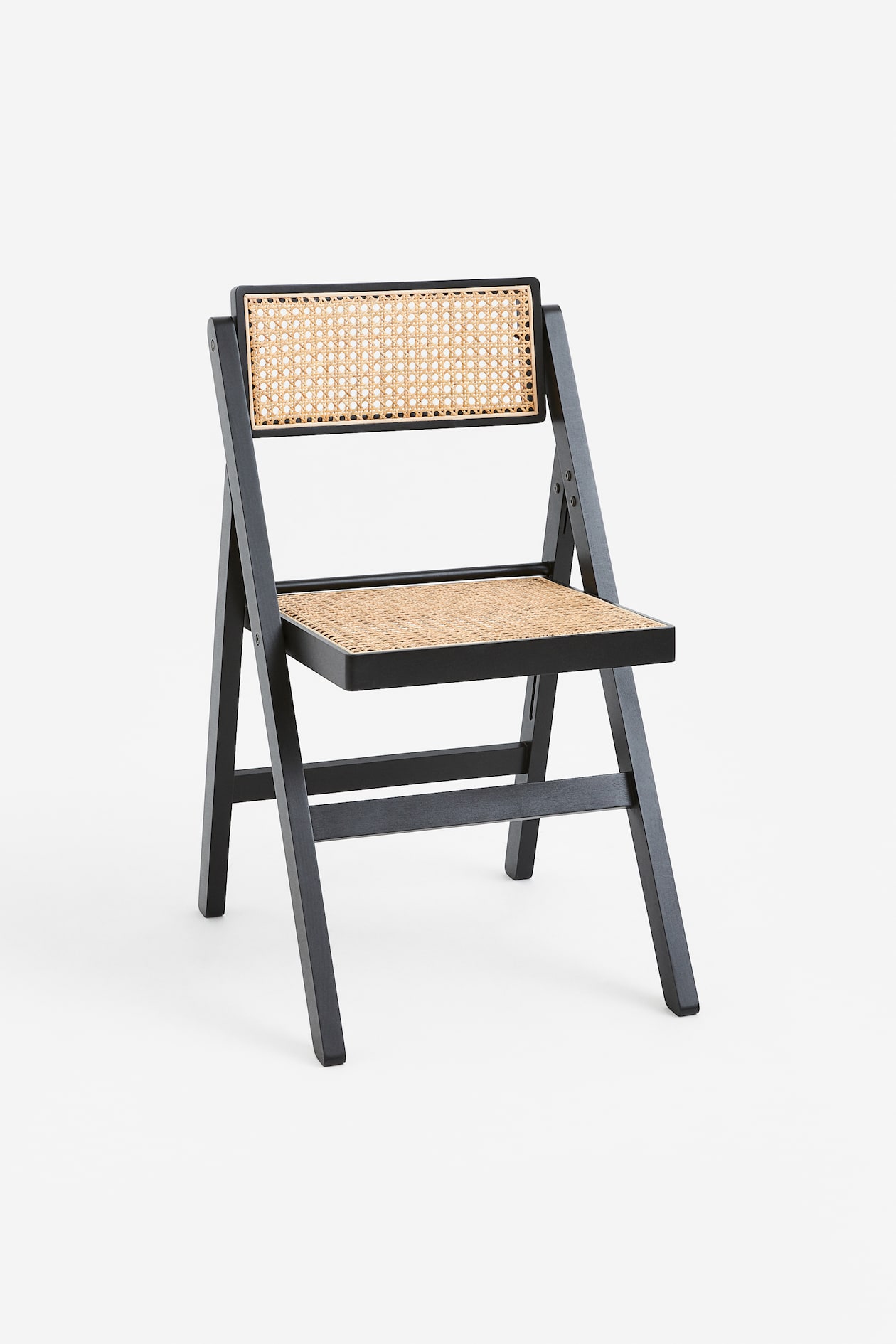 Wooden folding chair - Black/Rattan - Home All | H&M GB