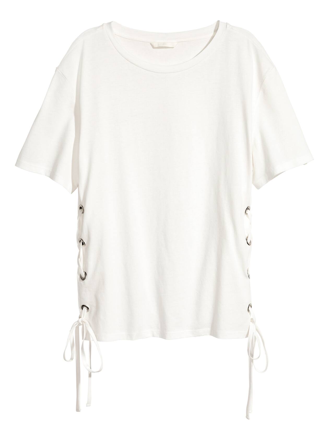 Women's White Top with lacing | H&M GB