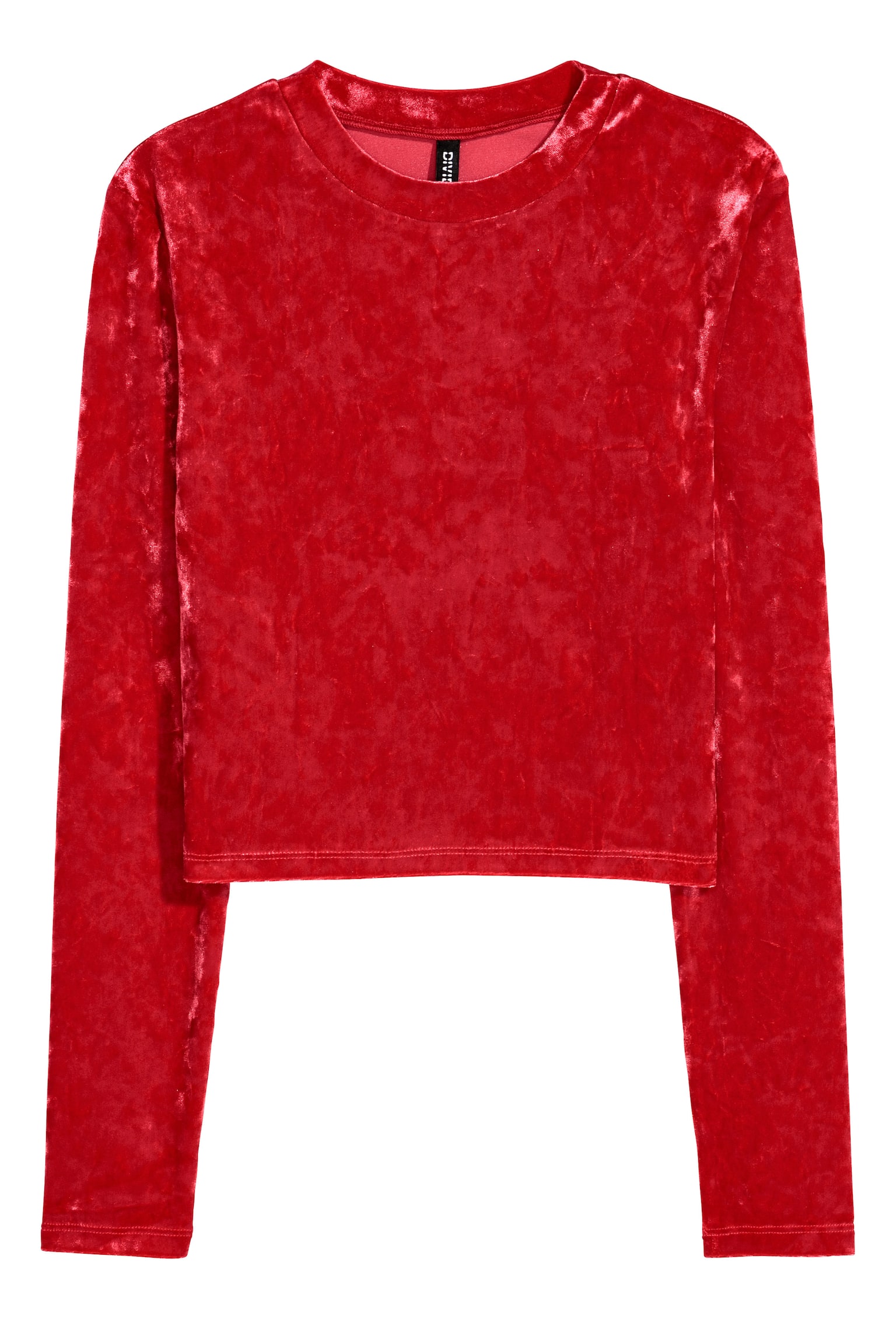 Crushed-velvet Top - Red - Ladies | H&M US
