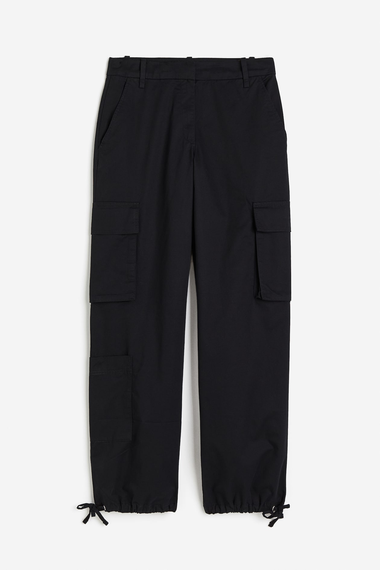 Women's Black Twill Cargo Pants | H&M CA