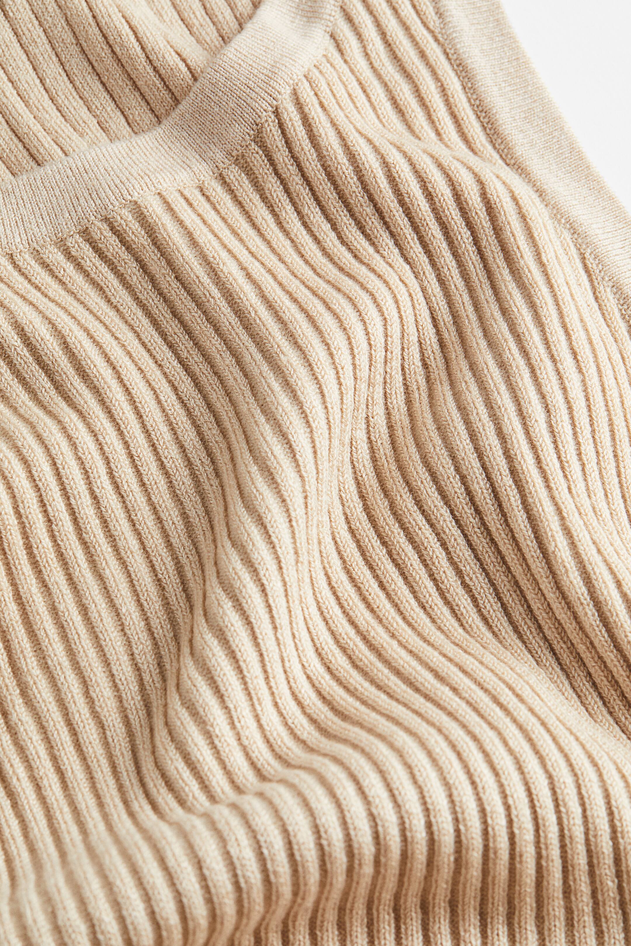 Bodikon haljina od rebrastog pletiva - Svetlobež - Ladies | H&M RS