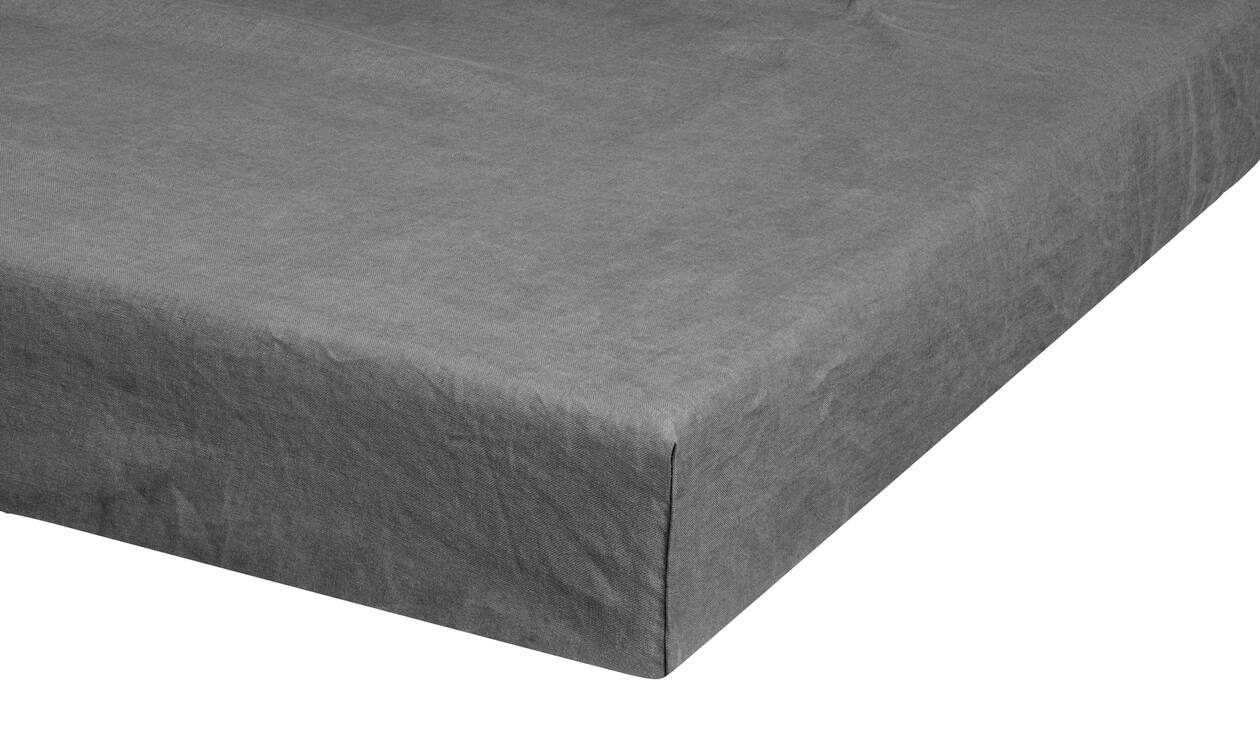 Drap-housse en lin lavé - Gris - Home All | H&M FR