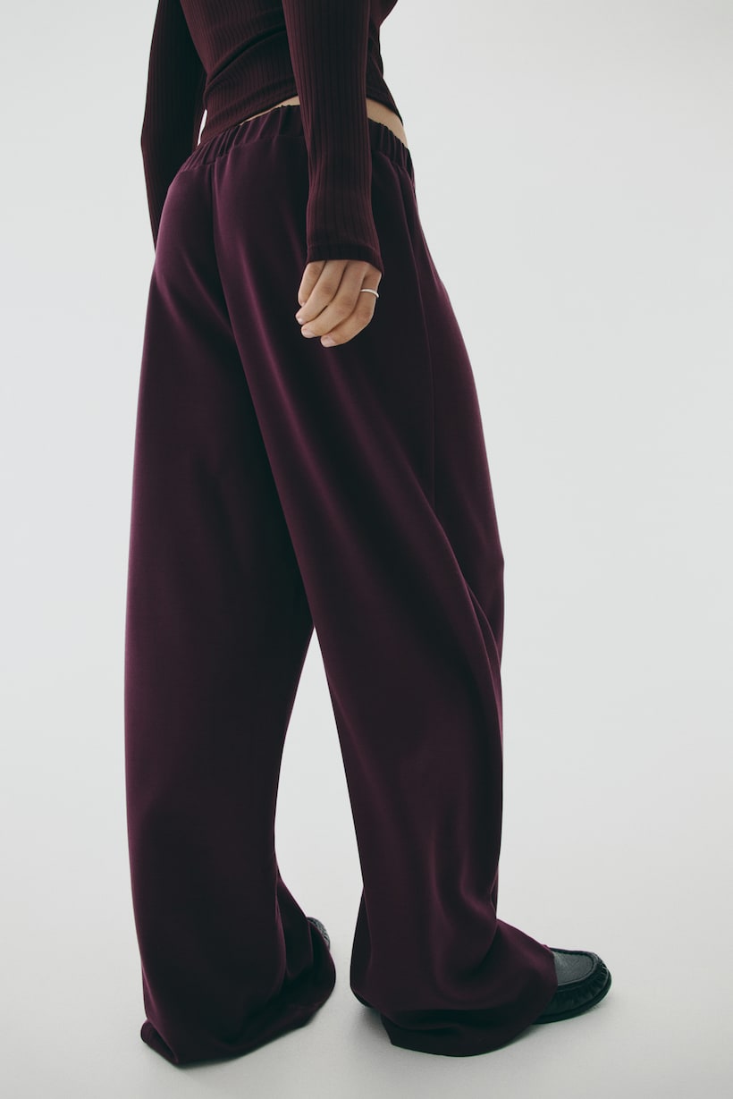 Pantalón ancho - Morado ciruela - Ladies | H&M MX