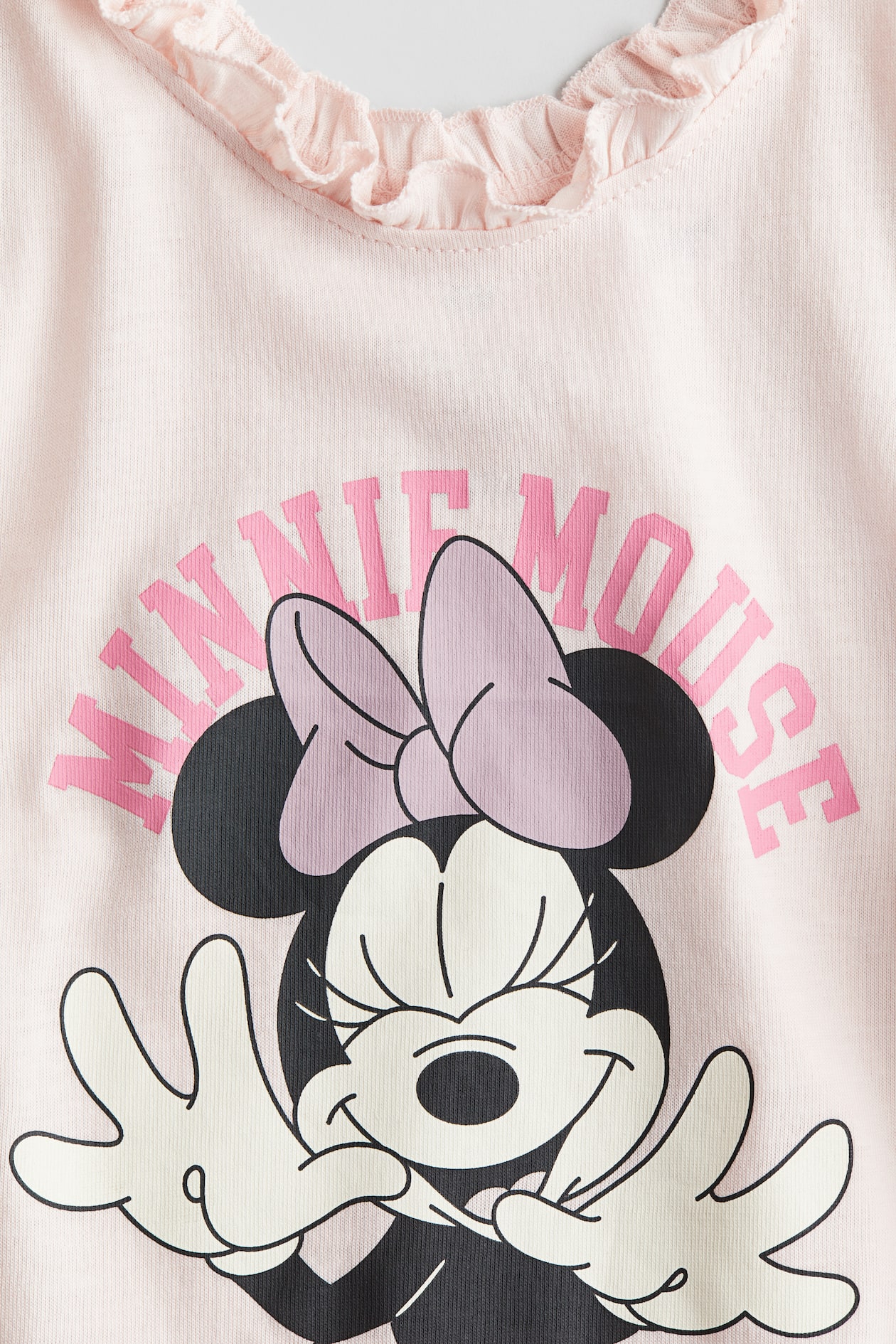 Ruffle-Trimmed Tank Top - Light pink/Minnie Mouse - Kids | H&M US