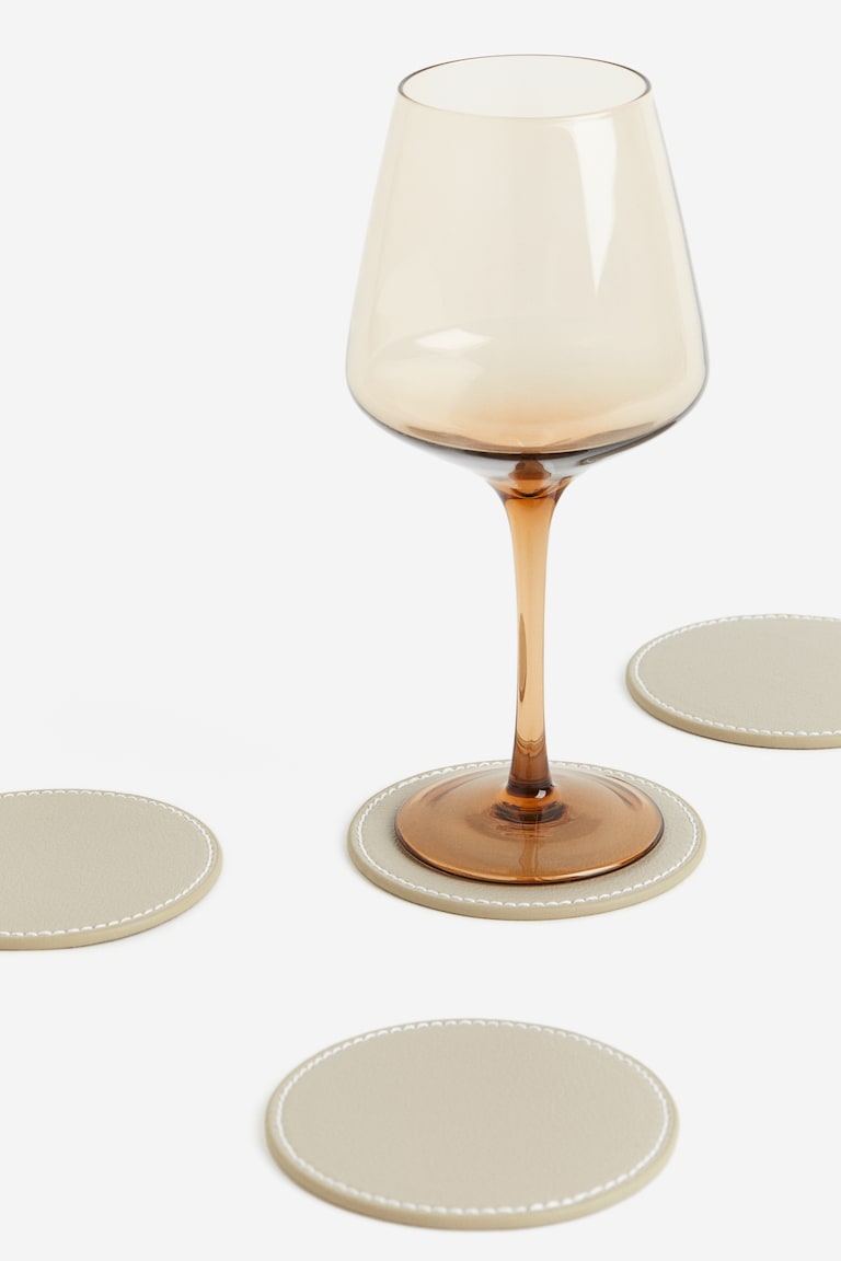 4-Pack Coasters - Taupe - Home All | H&M US