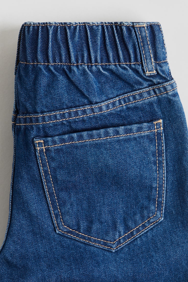 Denim blue/floral Motif-Detail Wide Leg Jeans for kids | H&M CA