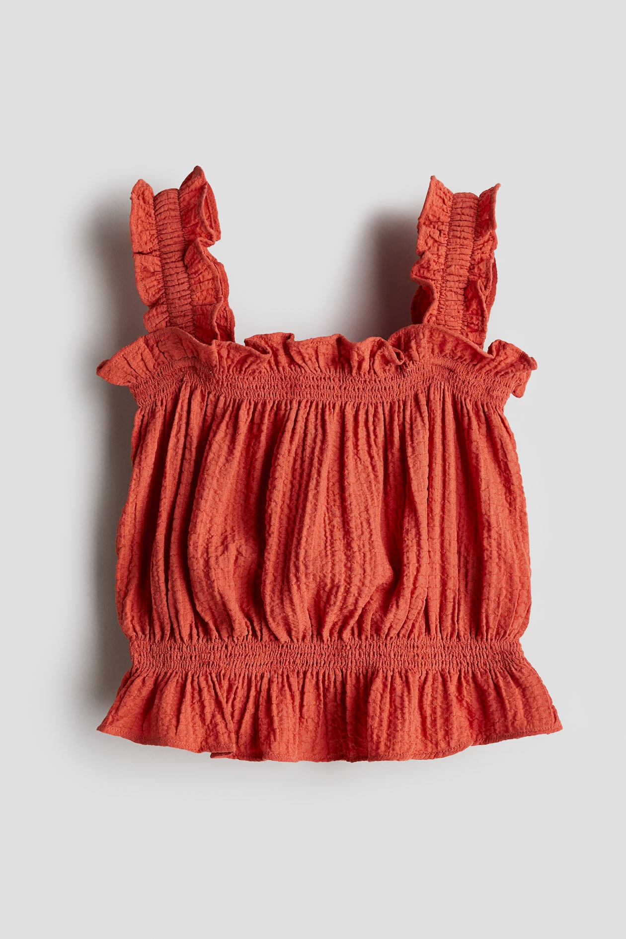 Seersucker Top - Terracotta - Kids | H&M US