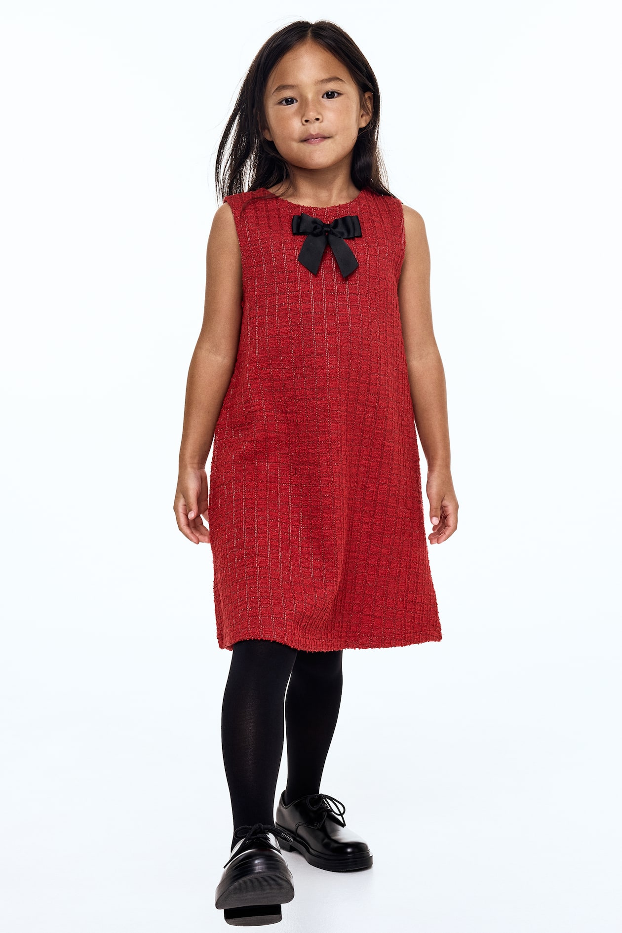 Bouclé-jersey dress - Red - Kids | H&M IN