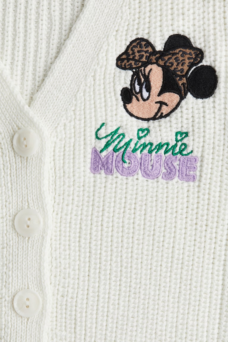 White/Minnie Mouse Cardigan for kids | H&M US
