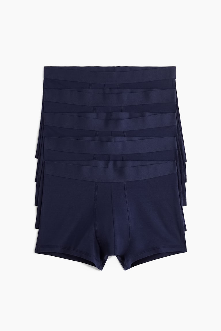5-pack Short Boxer Briefs with Lycra® - Navy blue - Men | H&M US