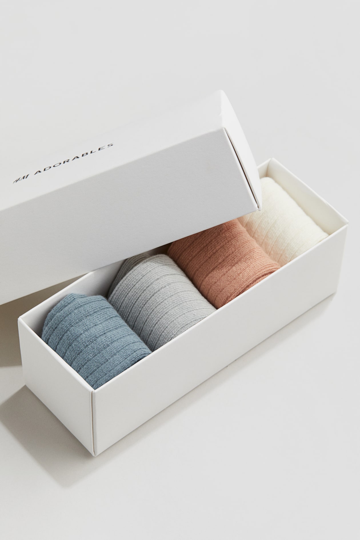 4-pack Ribbed Socks - Dusty blue/dusty orange - Kids | H&M US