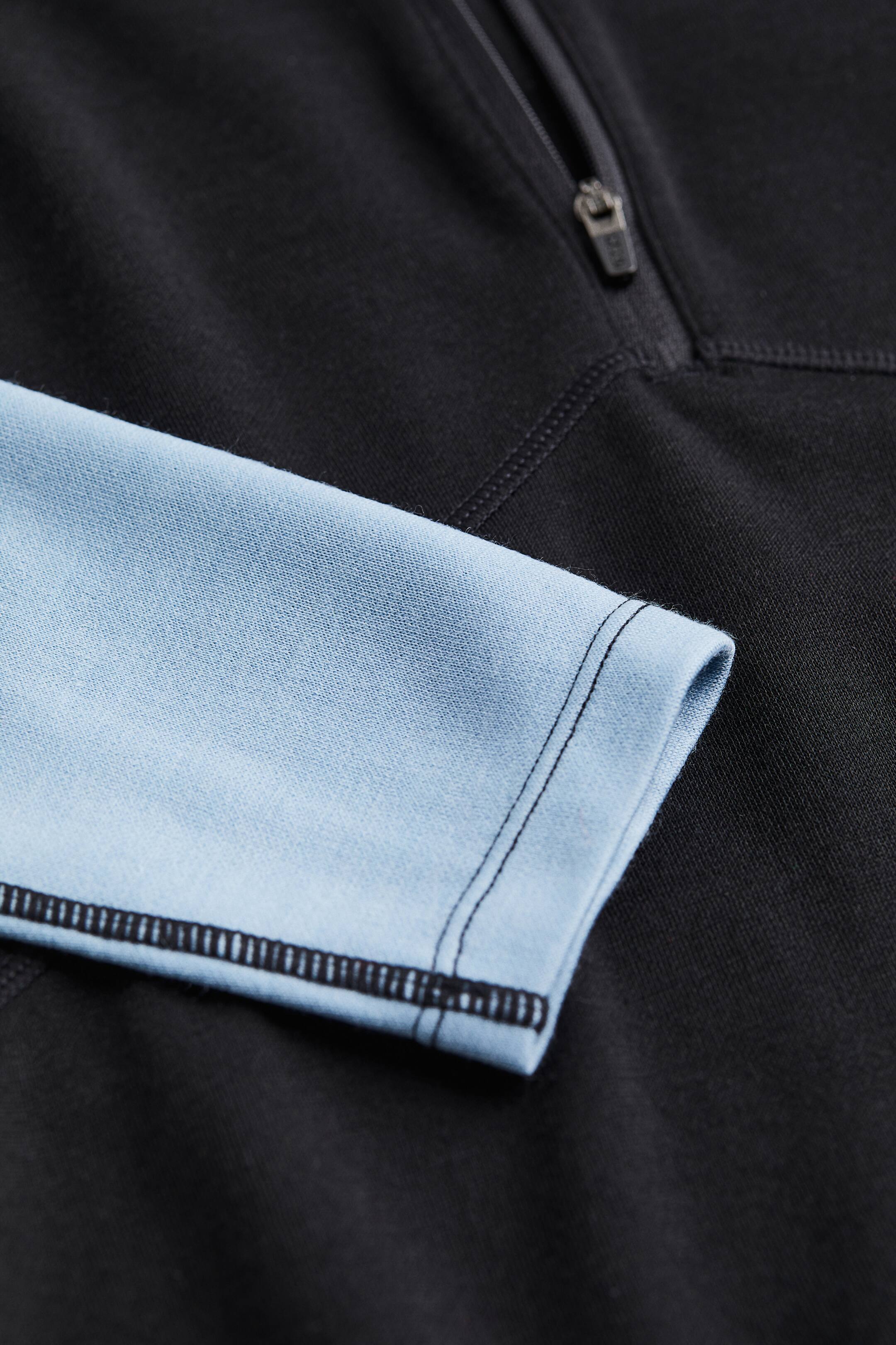 Wool-blend Base-layer Top - Black/light blue - Ladies | H&M US