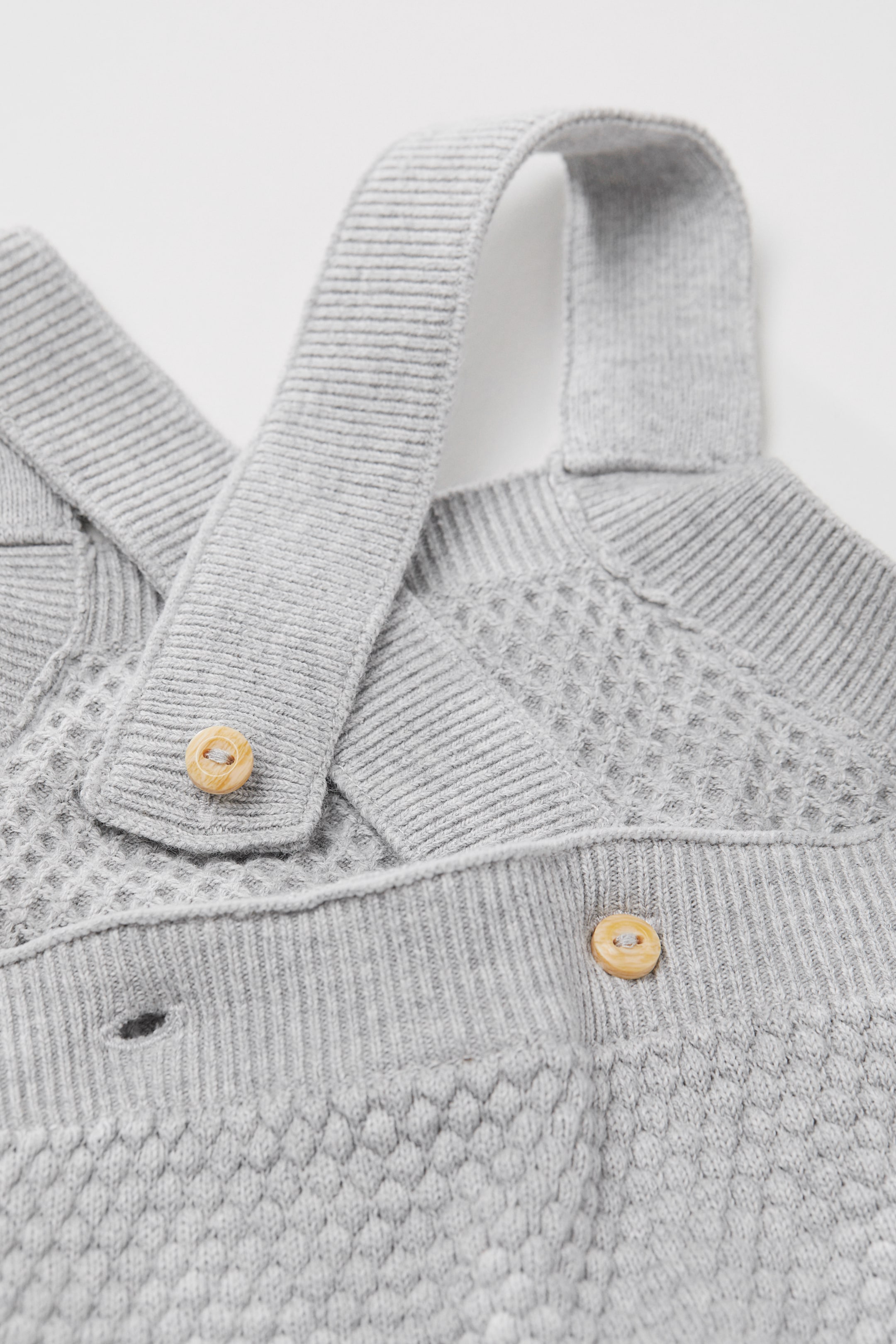 Textured-knit Overalls - Light gray melange - Kids | H&M US