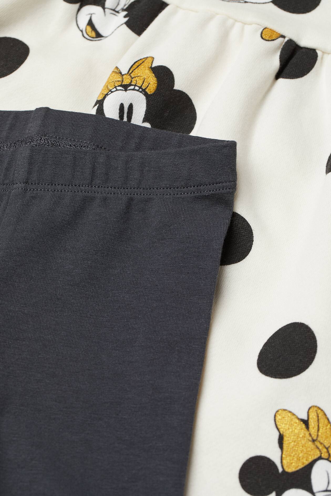 3-piece Set - Round Neck - Long sleeve - Natural white/Minnie Mouse ...