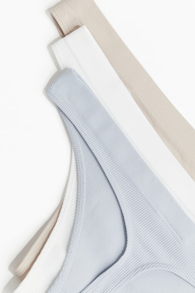 5-Pack Seamless Thong Briefs - Light blue/navy blue - Ladies | H&M US