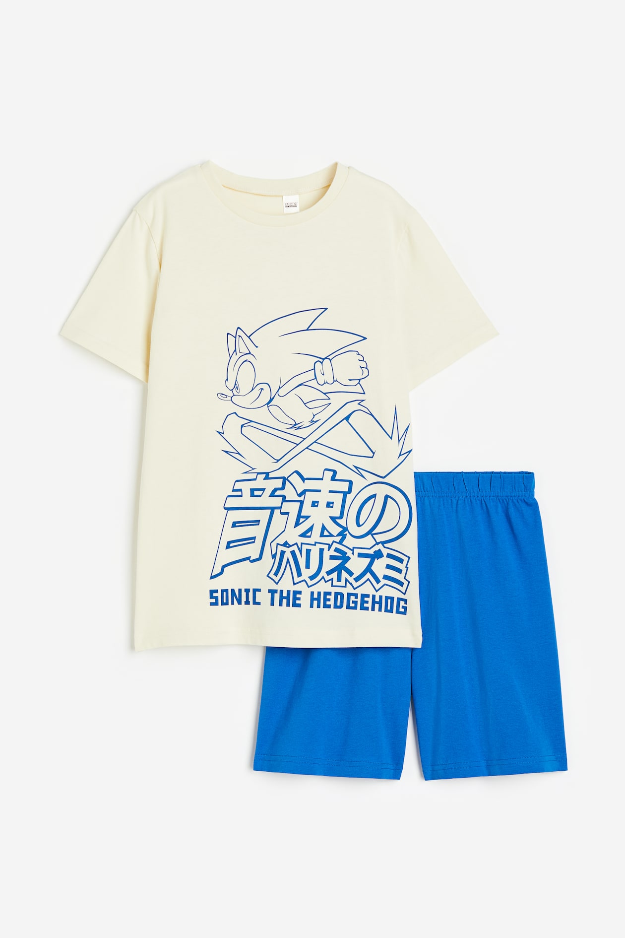 Pyjama T-shirt and shorts - Blue/Sonic the Hedgehog - Kids | H&M IN