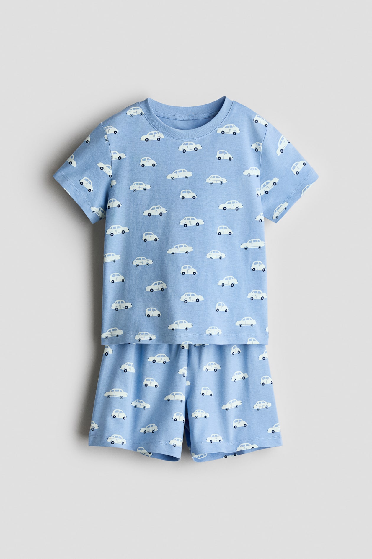 Light blue/cars Printed Pajamas for kids | H&M PH