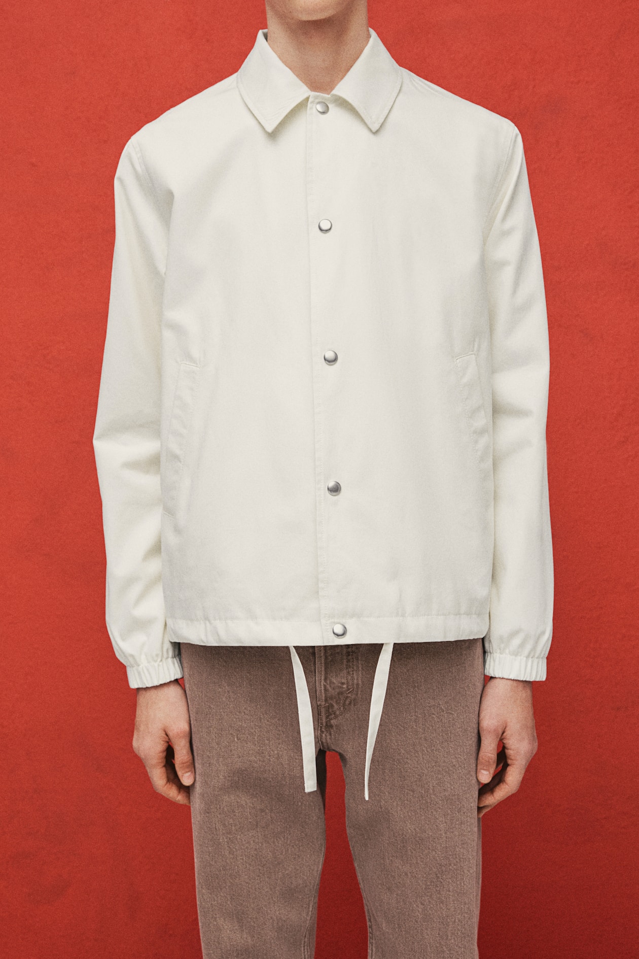 Regular Fit Canvas Coach Jacket - White - Men | H&M US