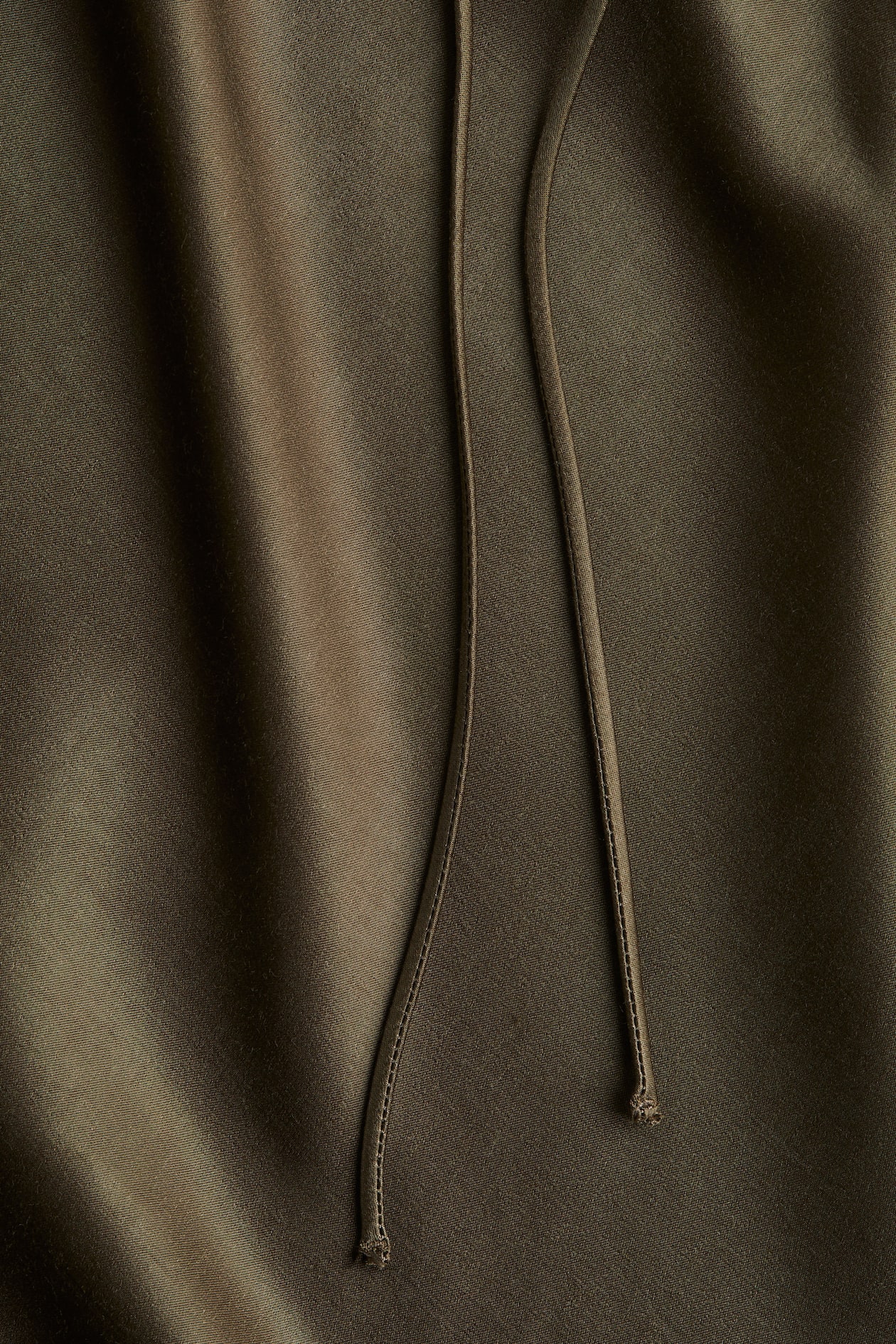Women's Dark khaki green Satin drawstring skirt | H&M GB