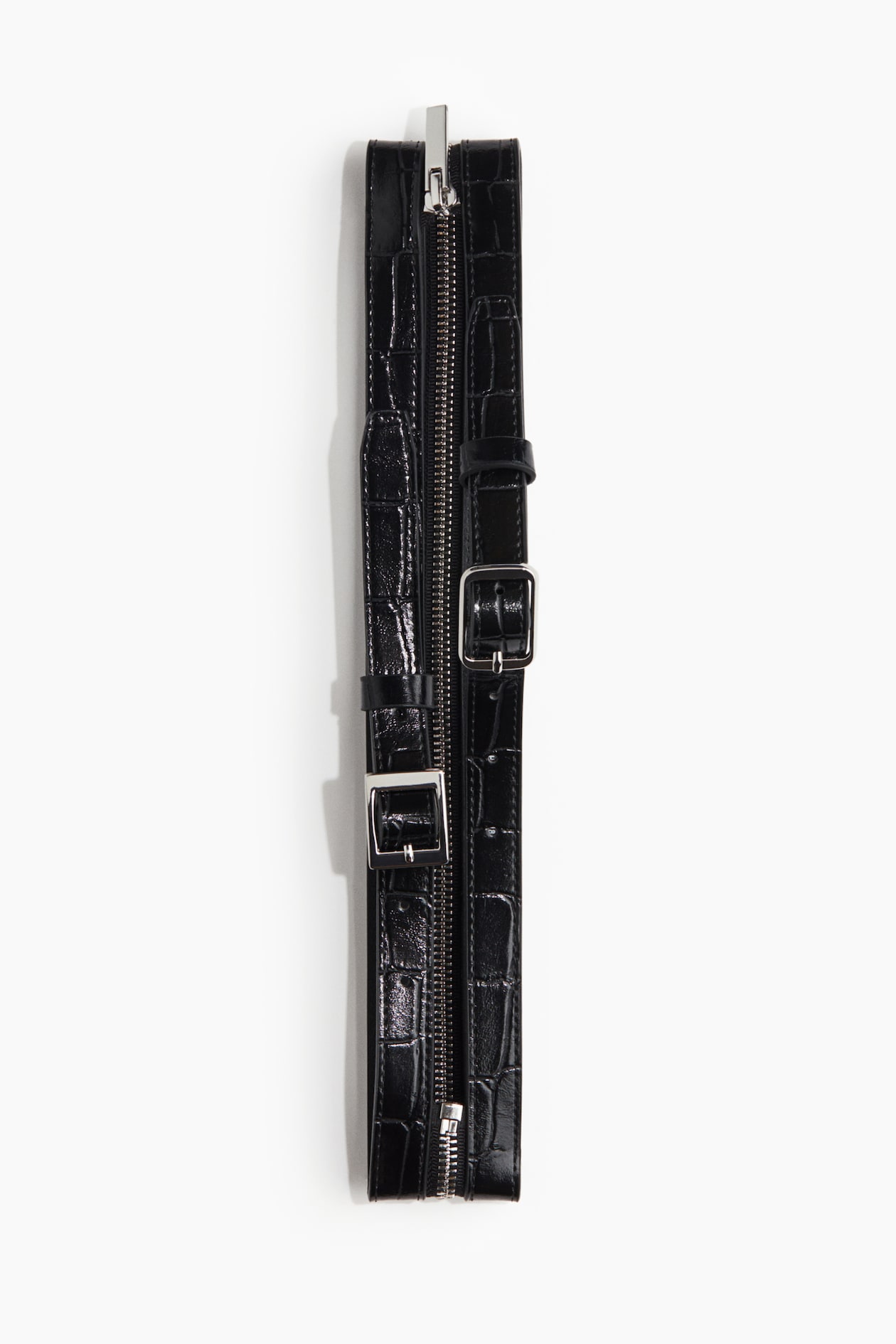 Ceinture double - Noir/motif croco - Ladies | H&M CA