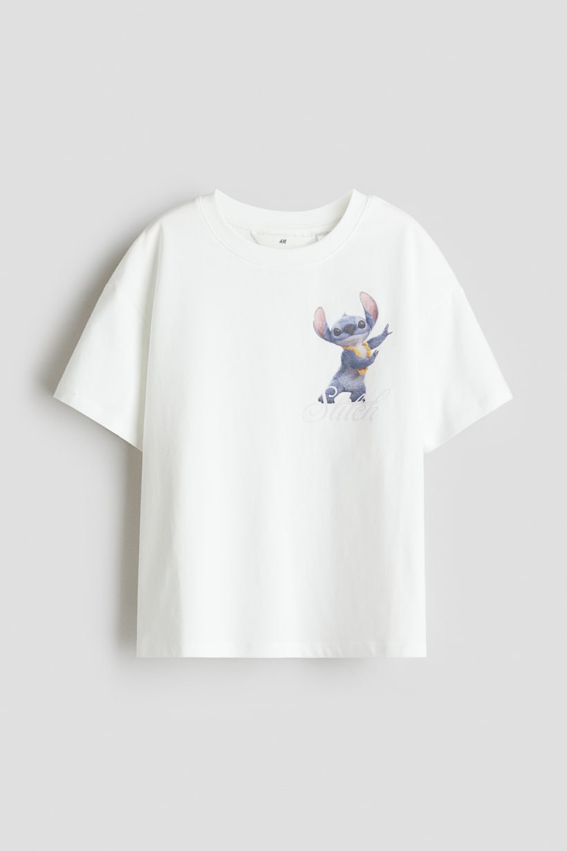 White/Lilo & Stitch Printed Cotton T-Shirt for kids | H&M CA