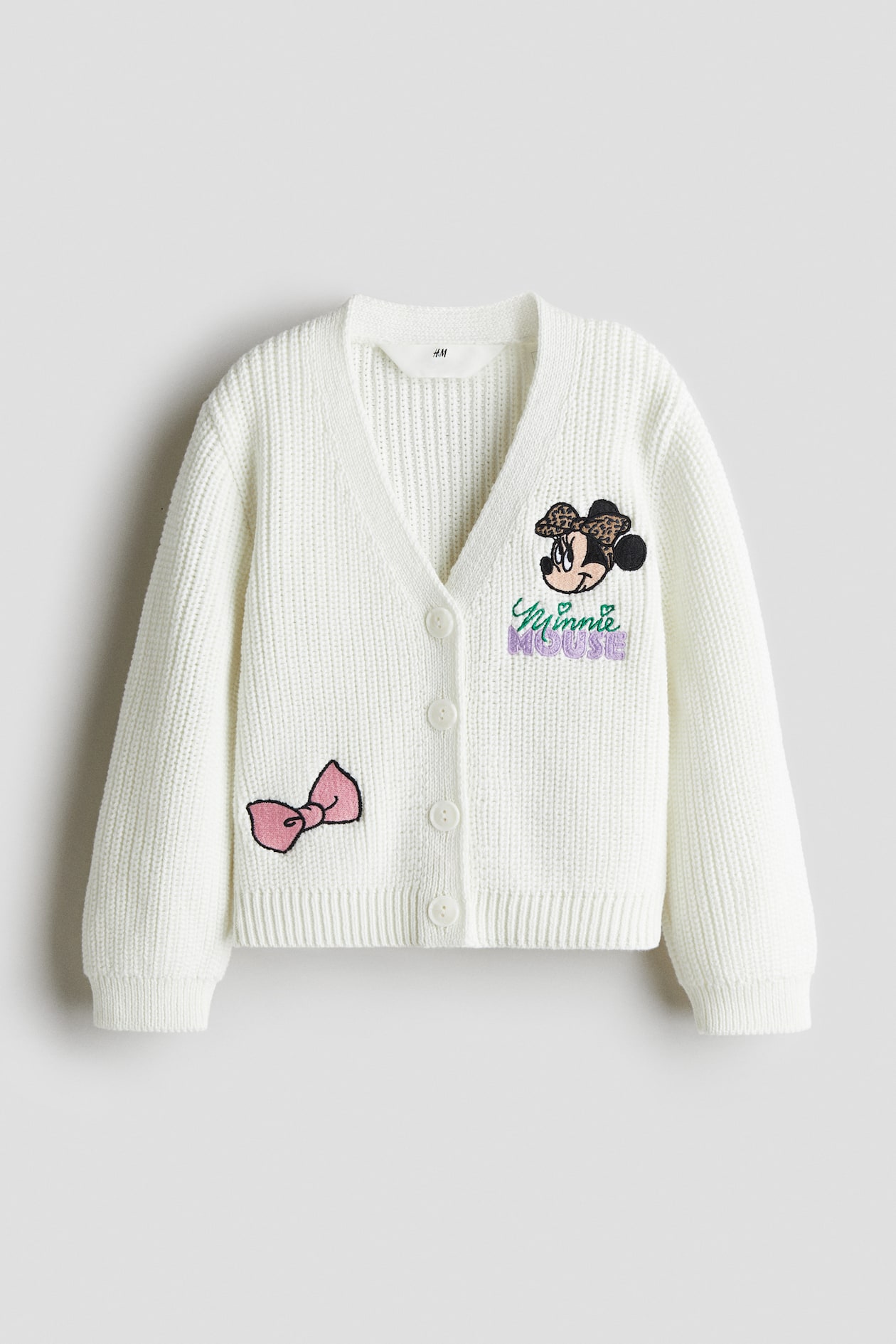 White/Minnie Mouse Cardigan for kids | H&M US