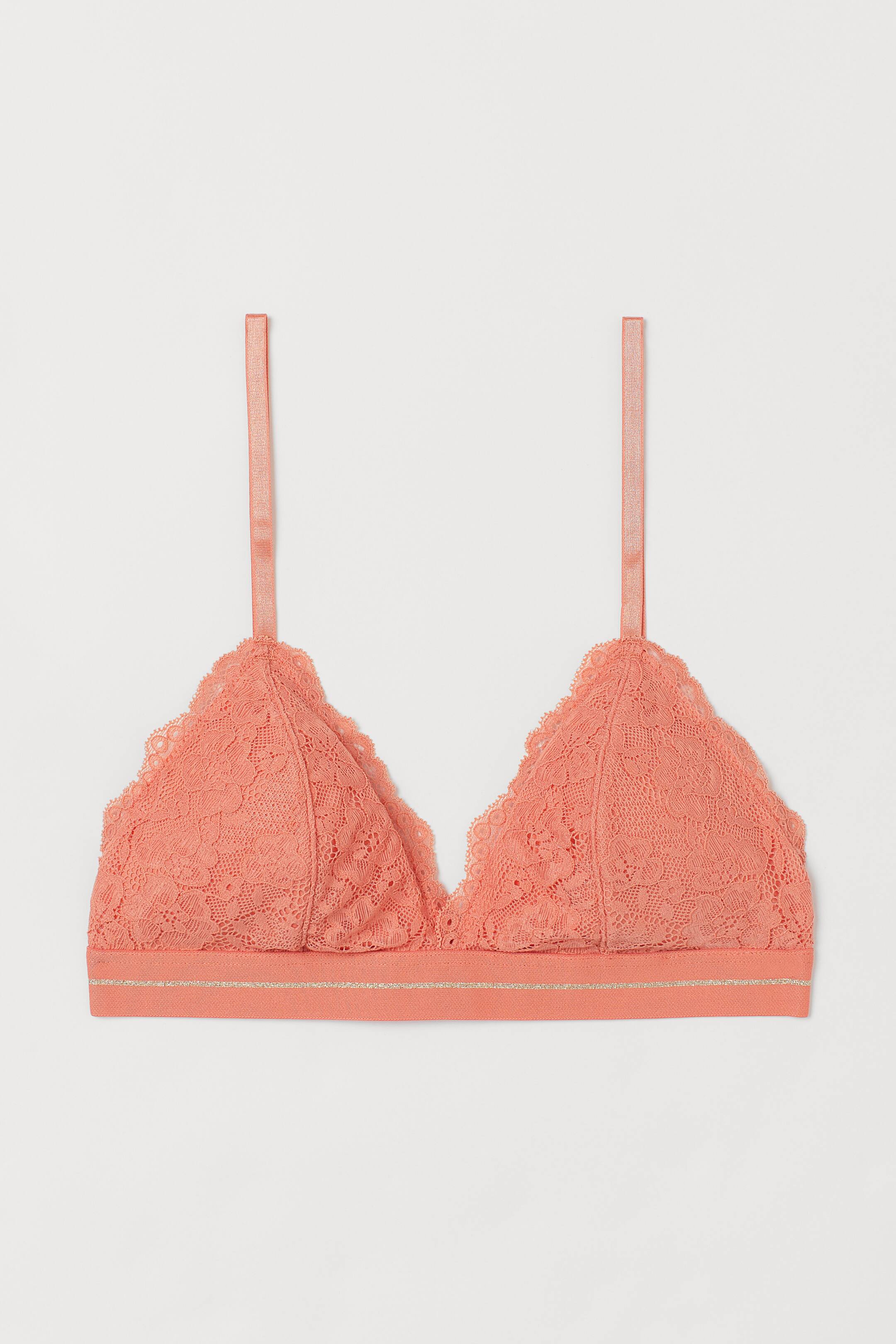Soft-cup Lace Bra - Light orange - Ladies | H&M US