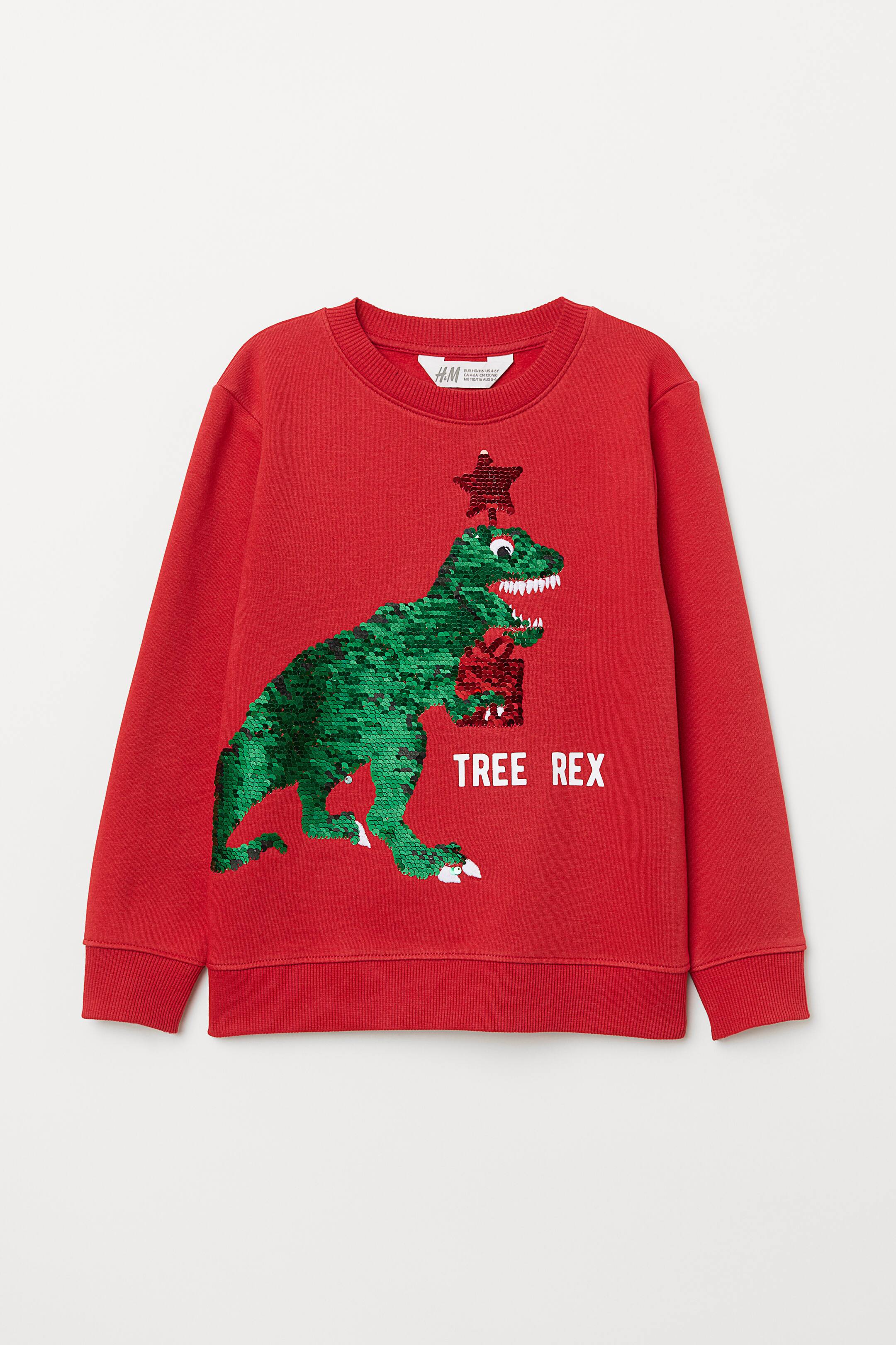 Sweatshirt mit Applikation - Rot/T-Rex - Kids | H&M DE