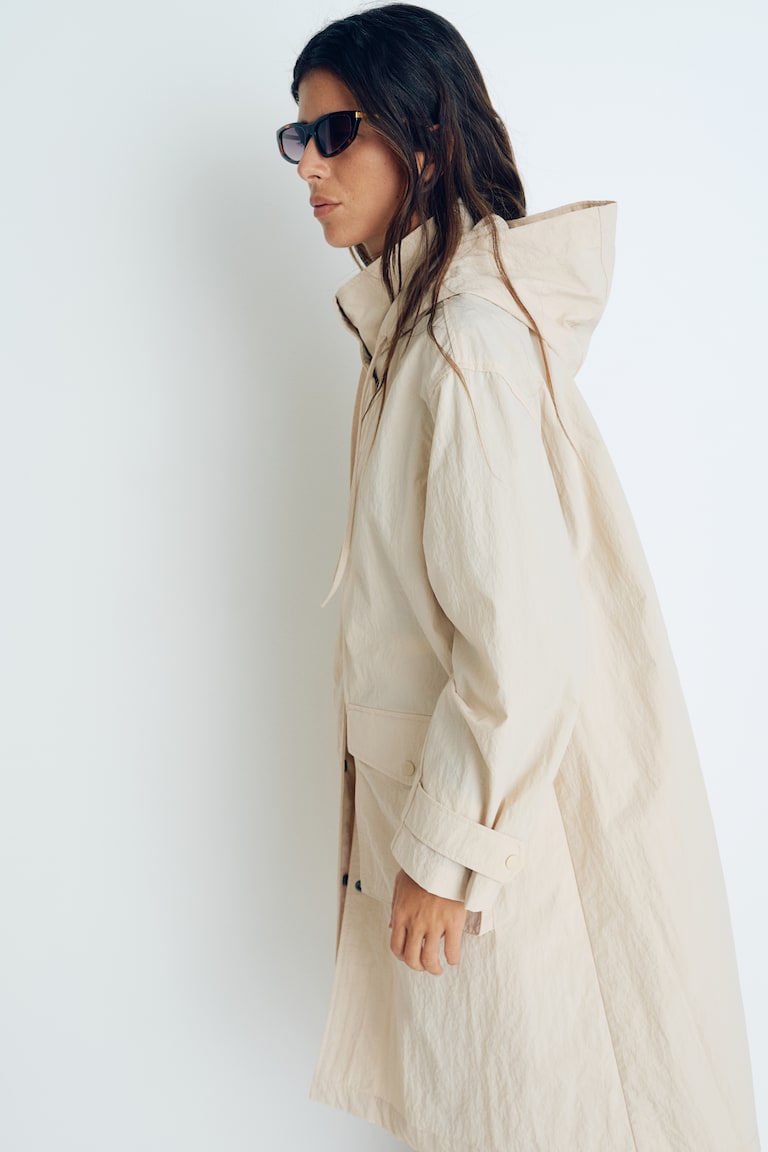 Women's Light beige Water-Repellent Raincoat | H&M CA