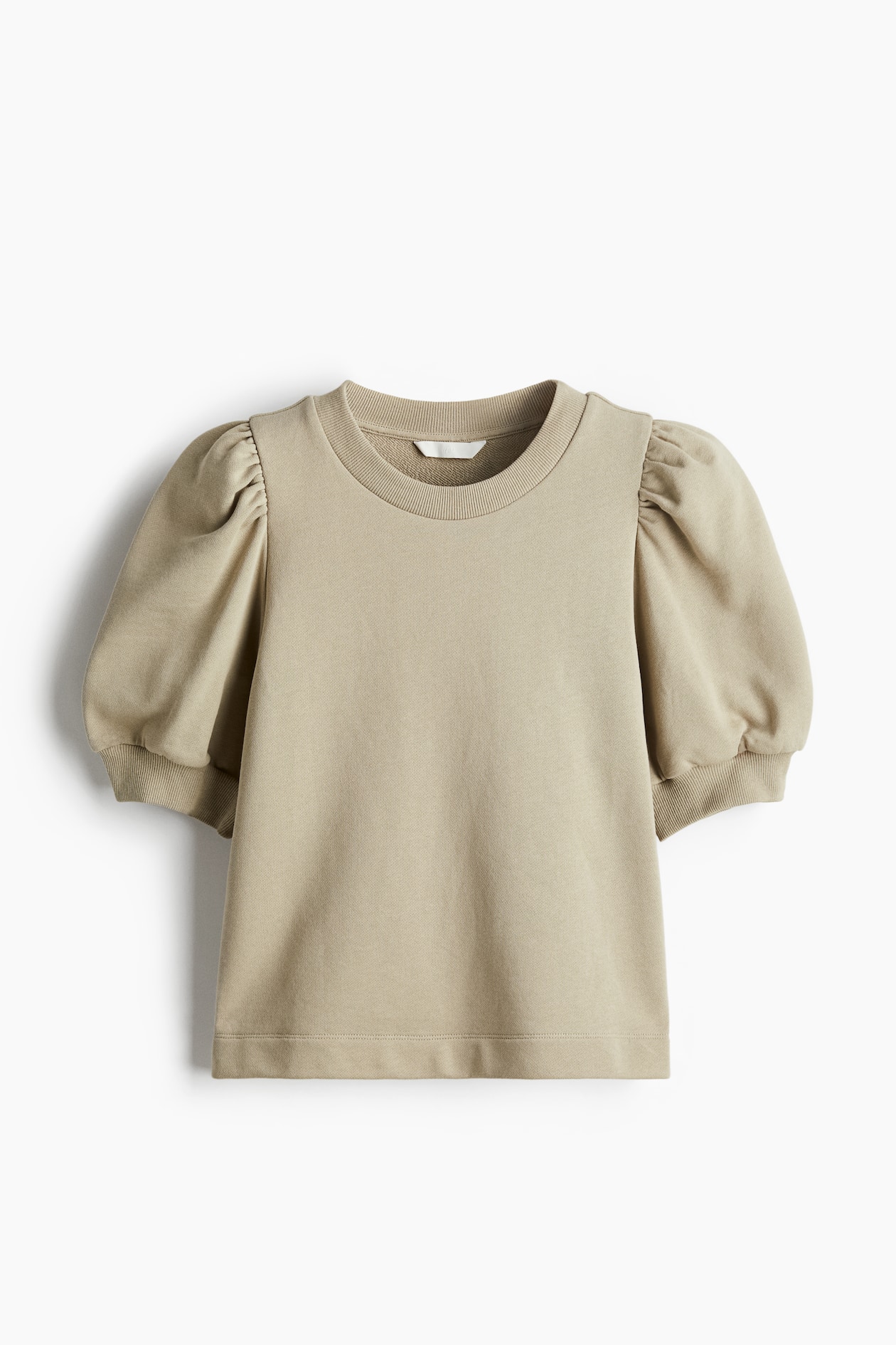 Top con mangas abombadas - Beige - Ladies | H&M MX