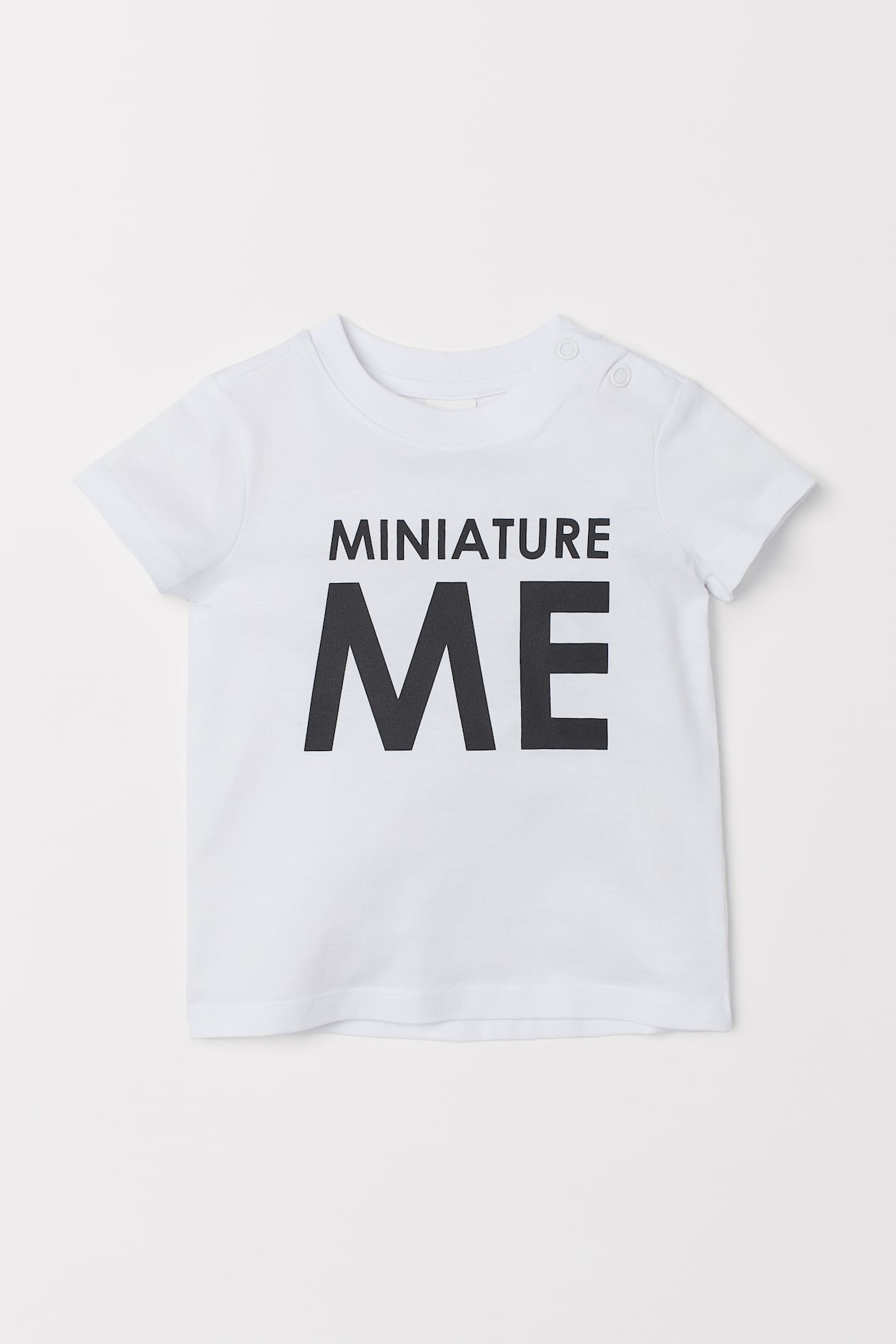 Mini-me shirt met korte mouwen - Wit/Miniature me - KINDEREN | H&M NL